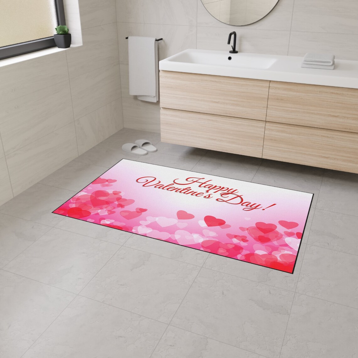 Happy Valentine's Day Heavy Duty Floor Mat, Valentine's Day Mat ...