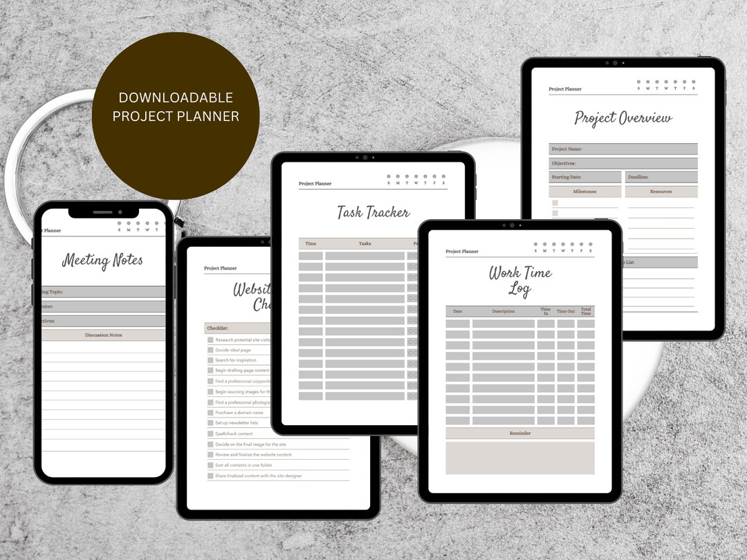 Ultimate Goal Tracker and Project Organizer Printable Bundle Plan Your ...