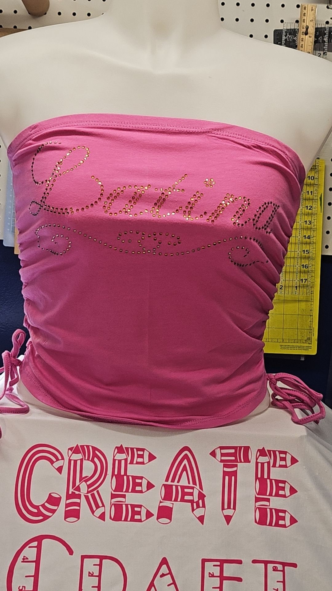 Latina, Rhinestone Tube Top/shirt. - Etsy