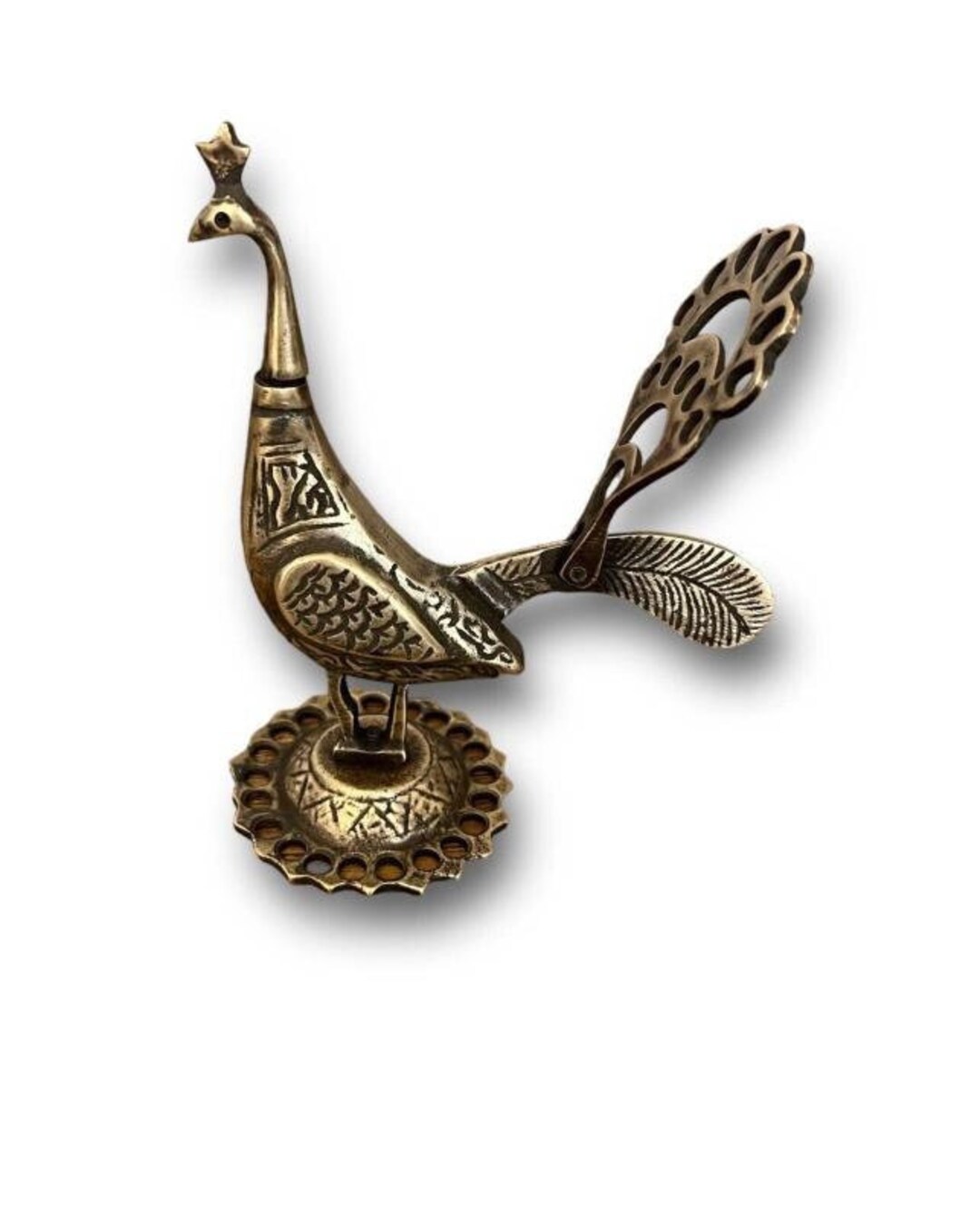 Antique Collectible Peacock Eyeliner Powder Box, Vintage Boudoir ...