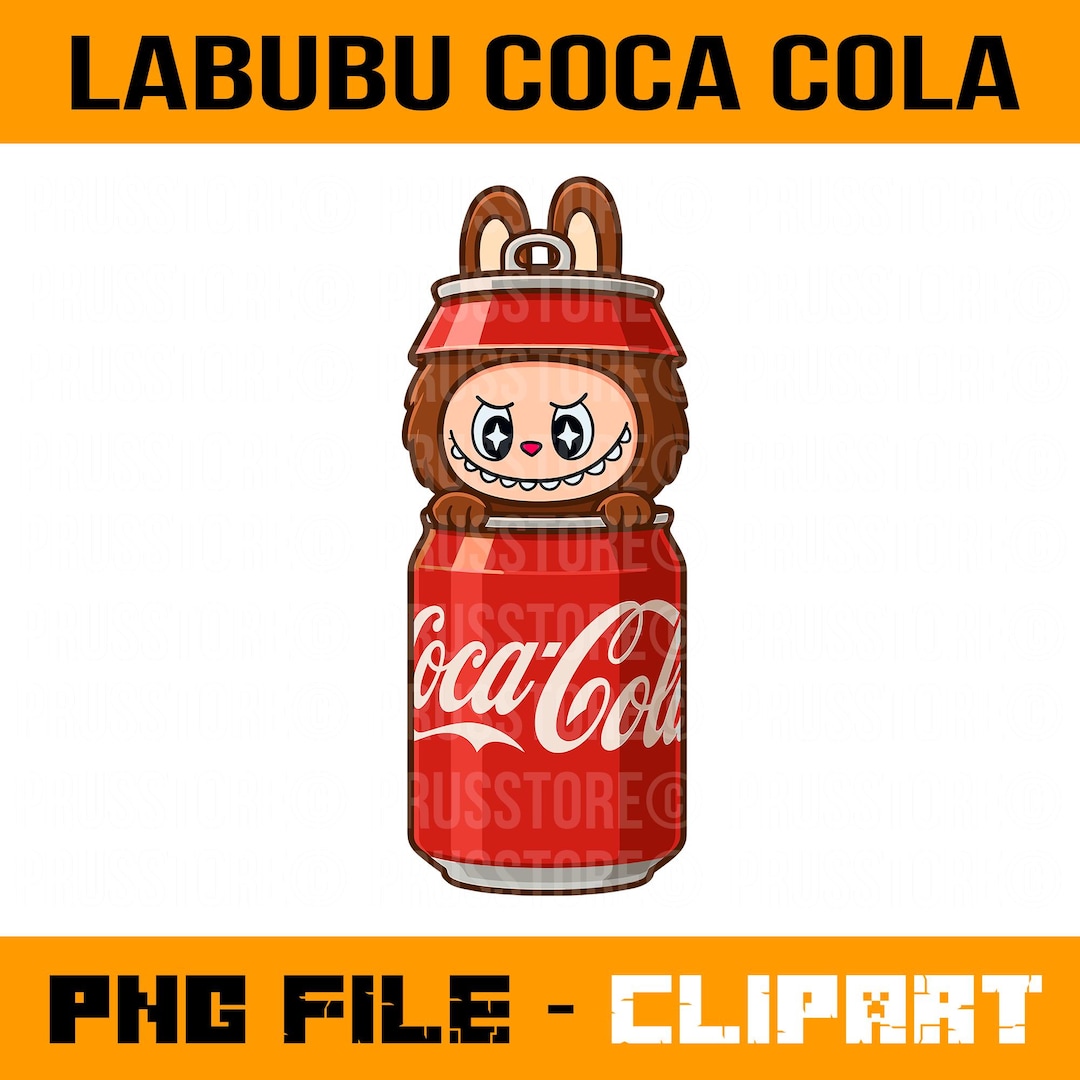 Labubu Coca Cola PNG, Cute Labubu Character PNG, Kawaii Soda Art ...