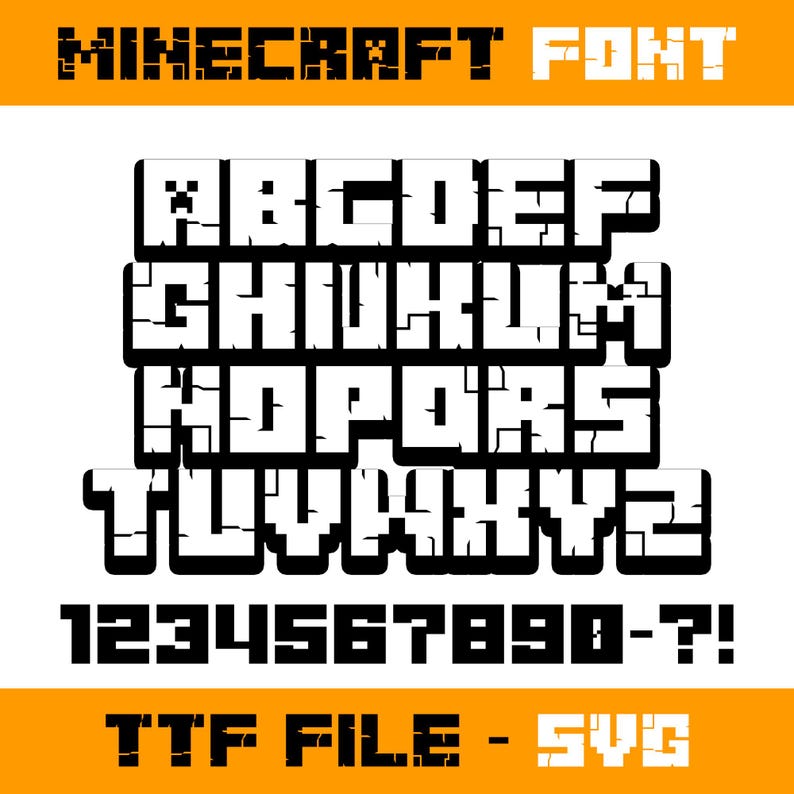 Minecraft Font Svg Bundle, Gamer Font Svg, Gamer Font Alphabets Svg ...