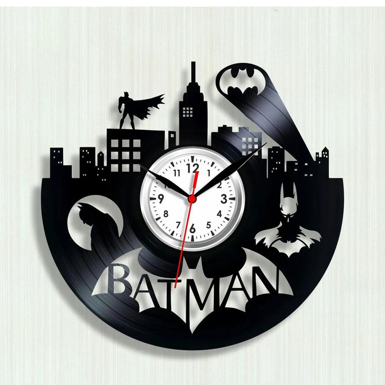Dark Knight Superhero Vinyl Record Wall Clock DC Comics Boys - Etsy