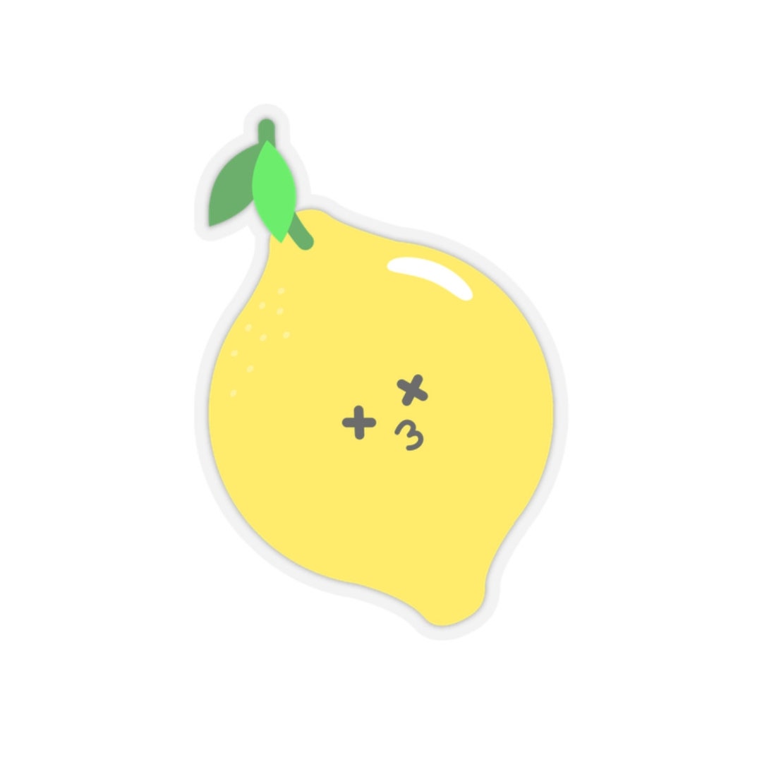 Adorable Lemon Sticker Cute Citrus Decal Kawaii Fruit Sticker Perfect ...
