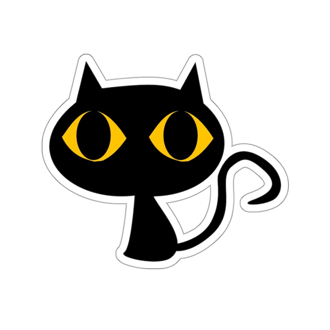 Black Cat Kiss-cut Stickers Cat Sticker Stickers for Cat Lovers Laptop ...