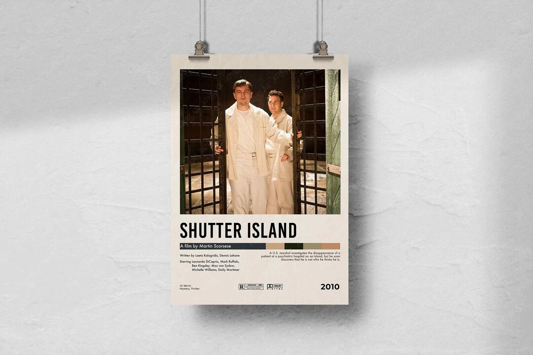 Shutter Island Movie Poster: Minimalist Retro Art Print (digital ...