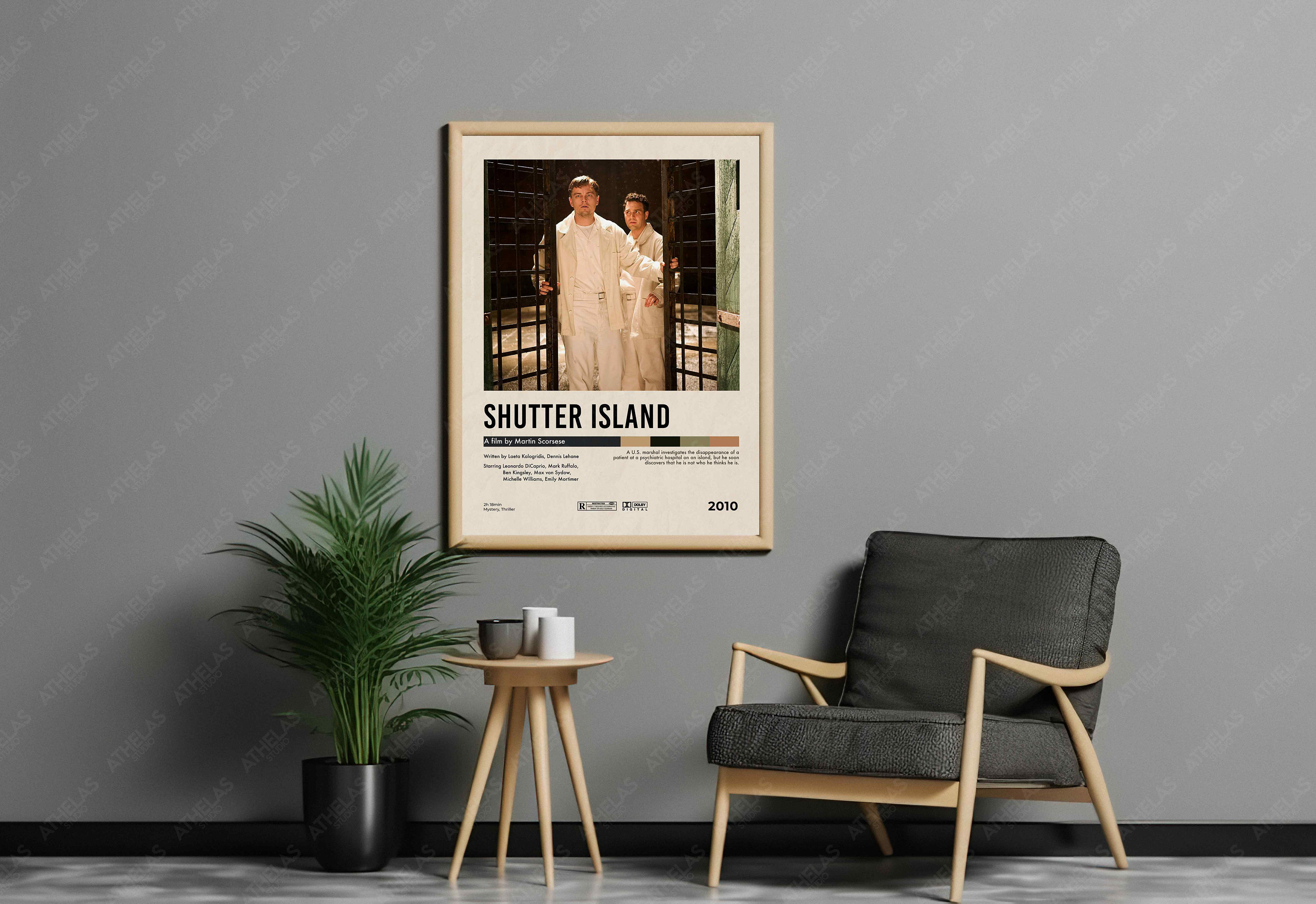 Shutter Island Movie Poster: Minimalist Retro Art Print (digital ...