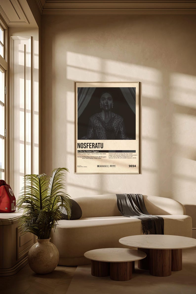 Nosferatu Movie Poster: Robert Eggers Film, Vintage Art Print (digital ...