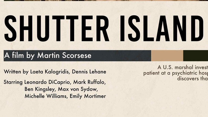 Shutter Island Movie Poster: Minimalist Retro Art Print (digital Download) - Etsy