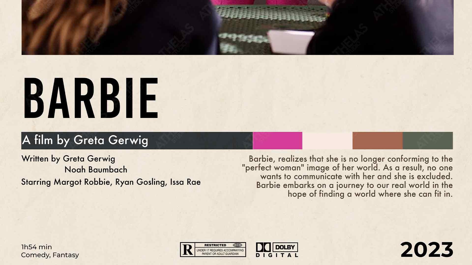 Barbie | Minimalist Movie Poster | Vintage Retro Art Print