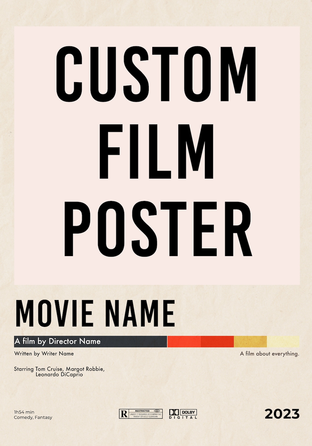 Custom Movie Poster | Minimalist Movie Poster | Vintage Retro Art Print ...