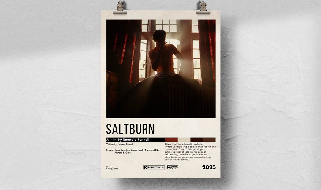 Saltburn Minimalist Movie Poster Vintage Retro Art Print Custom Poster ...