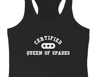 Queen of Spades Tank Top for Hotwife Gym Shirt for Bbc Lover Tshirt for ...