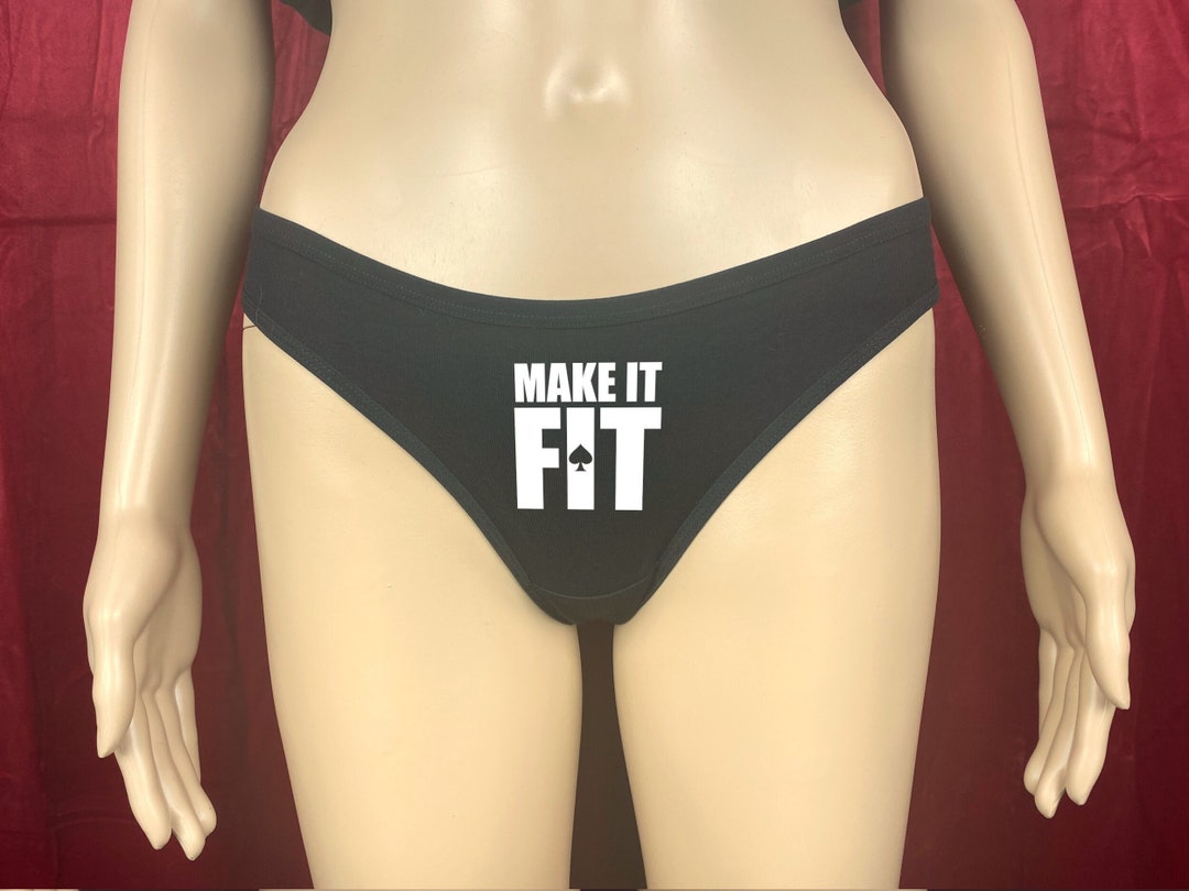 Make It Fit BBC Thong Queen of Spades Panties QOS Hotwife Underwear Swinger Wife Sharing ...
