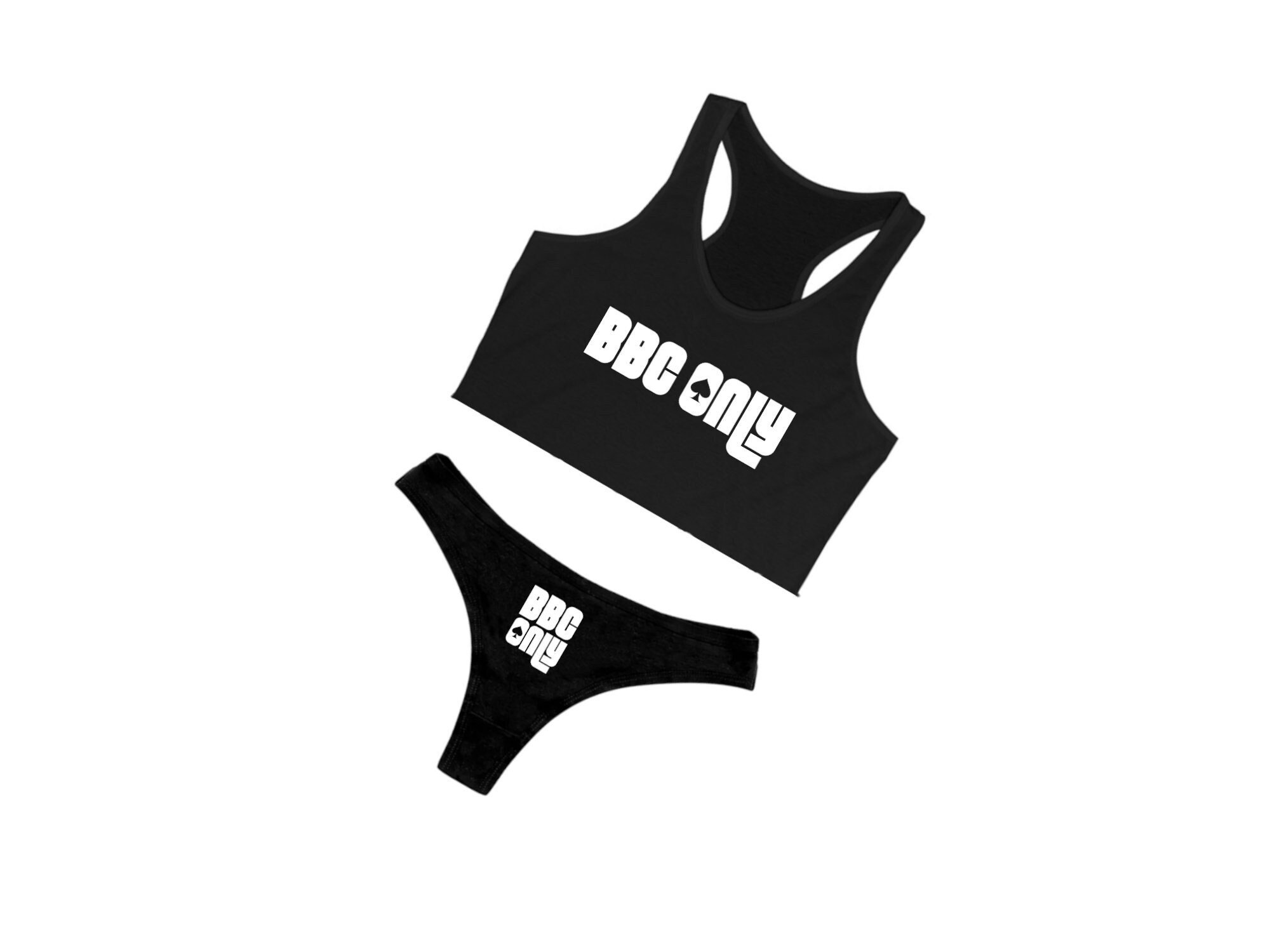 BBC Only Lingerie Set Queen of Spades Crop Top Thong QOS Hotwife ...