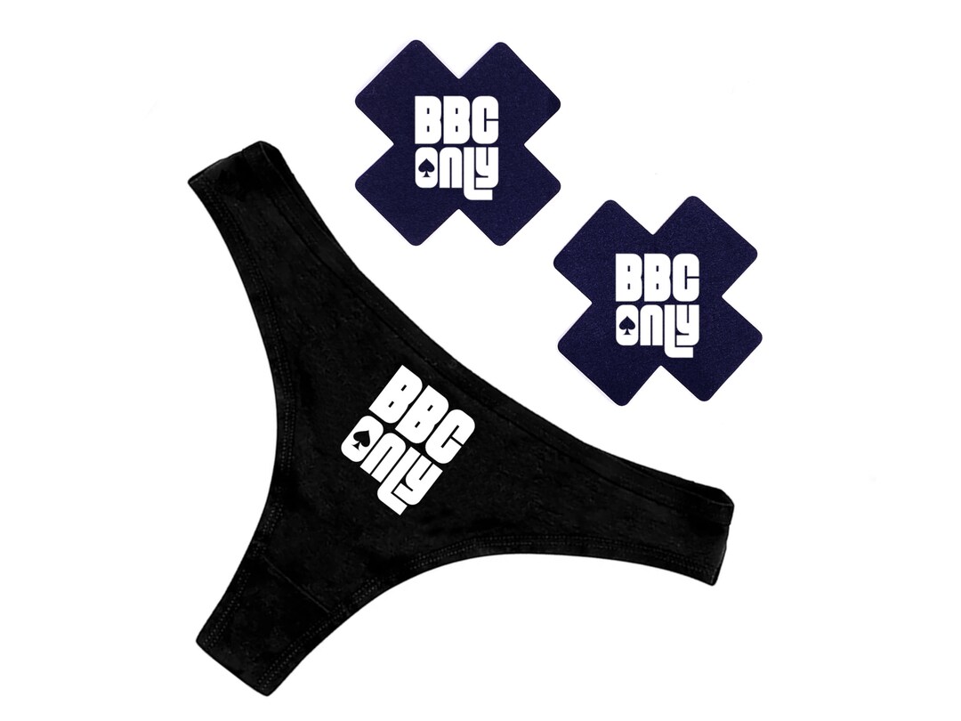 BBC Only Lingerie Set Queen of Spades Pasties Thong QOS BBC Hotwife Clothing Nipple Stickers Set ...