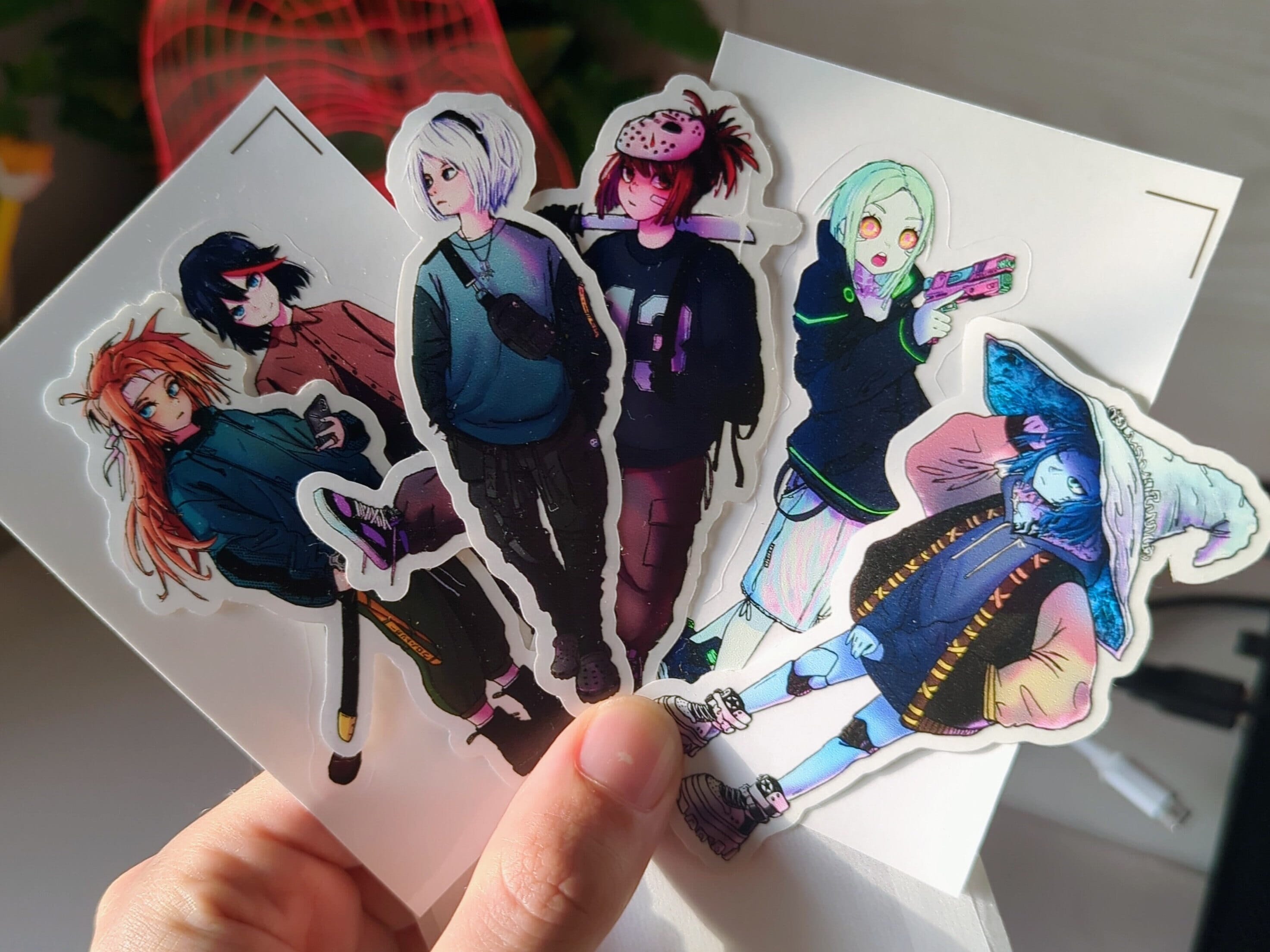 Streetwear Anime Girls 6 Sticker Pack Original Illustrations - Etsy
