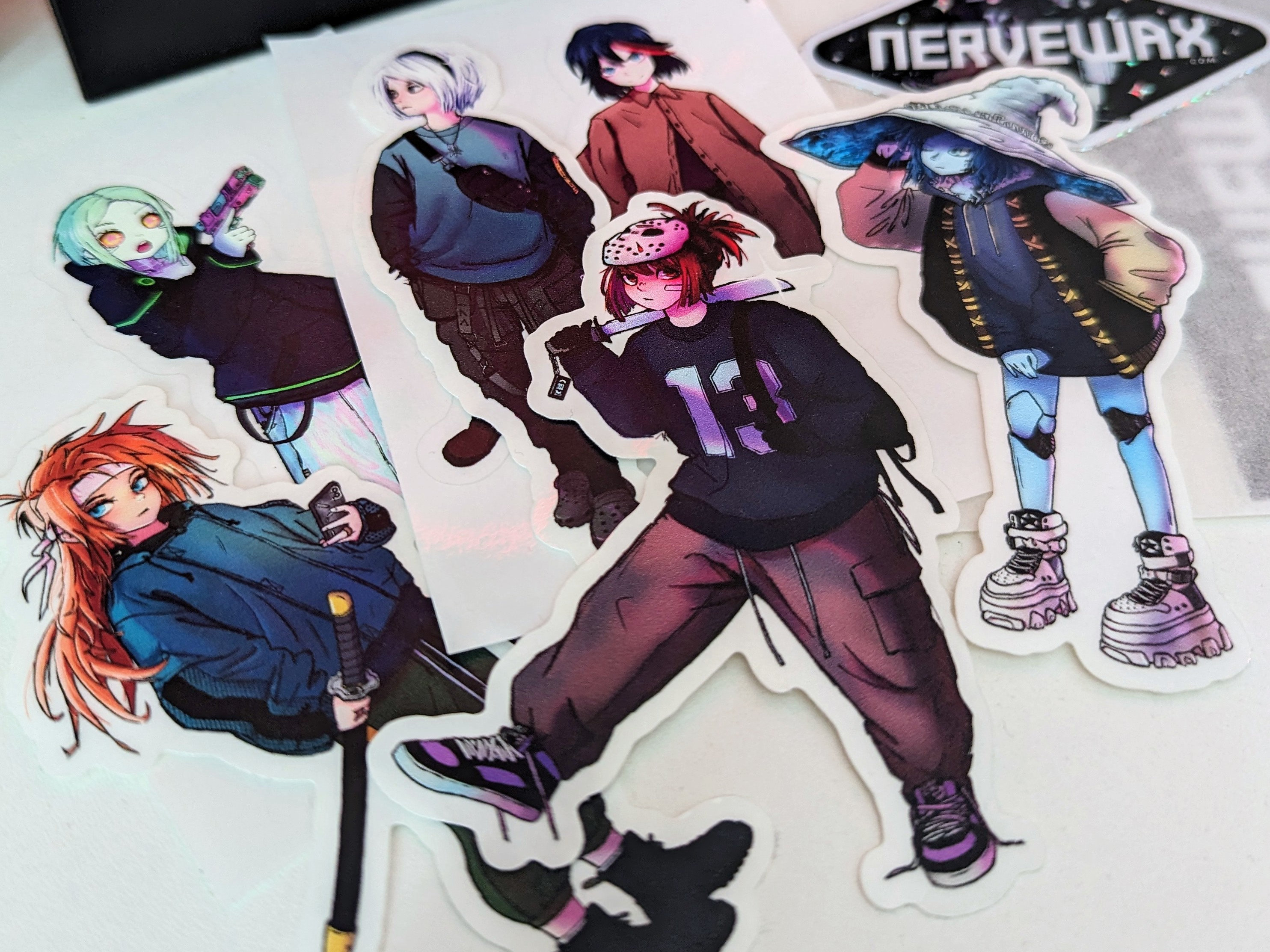 Streetwear Anime Girls 6 Sticker Pack Original Illustrations - Etsy