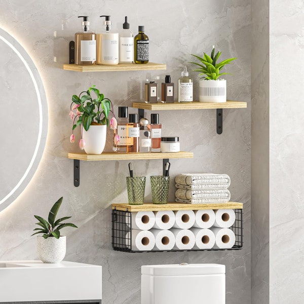 Bathroom Shelves Over Toilet - Etsy