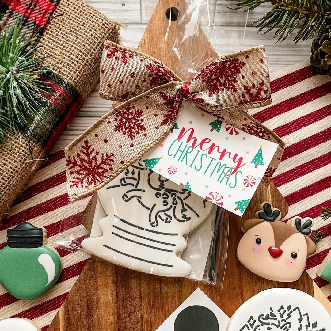 Printable Cookie Tag - Merry Christmas Cookie Tag Peppermint Red ...