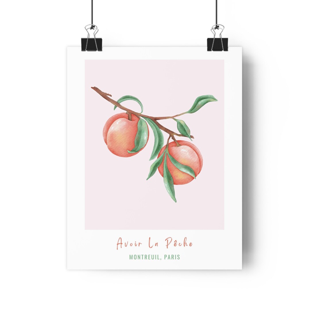 Printable Pastel Peach Wall Art | French Peach Print Aesthetic Room ...