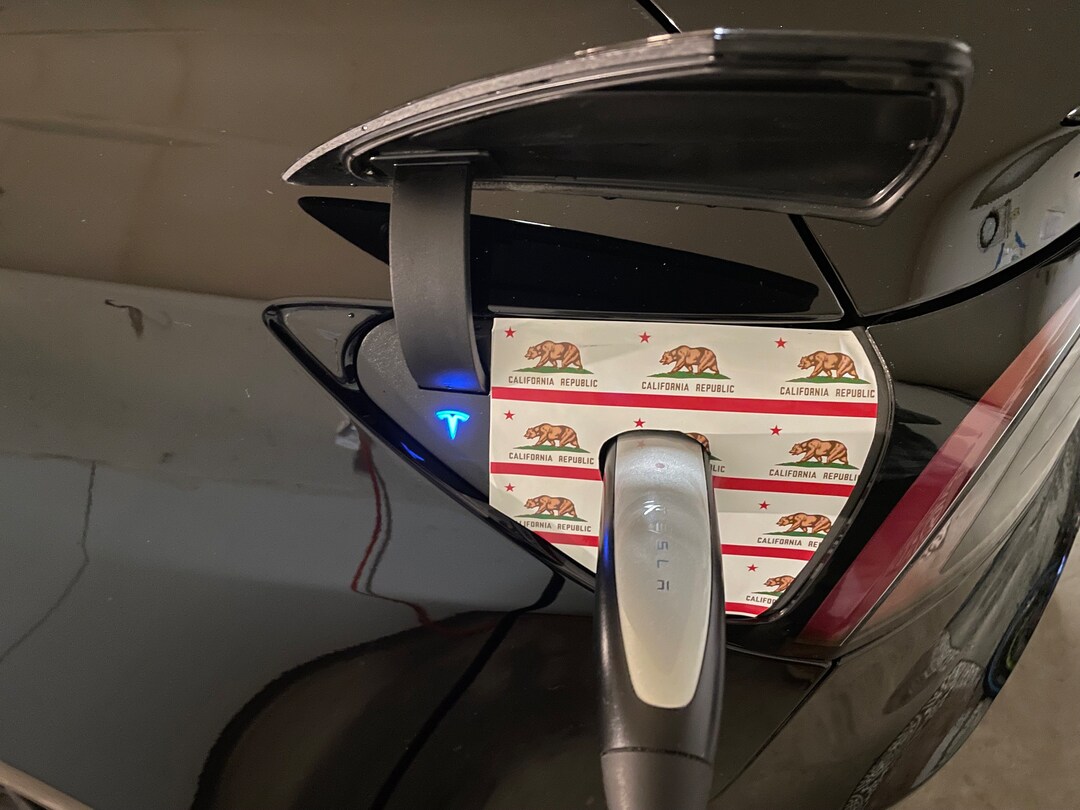 Tesla Model 3 / Y Charge Port Vinyl Wrap - California Republic - Etsy
