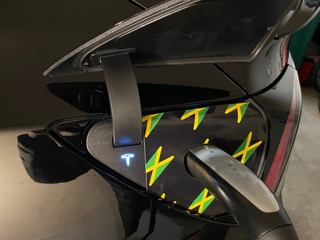Tesla Model 3 / Y Charge Port Vinyl Wrap - Jamaican Flag Pattern - Etsy