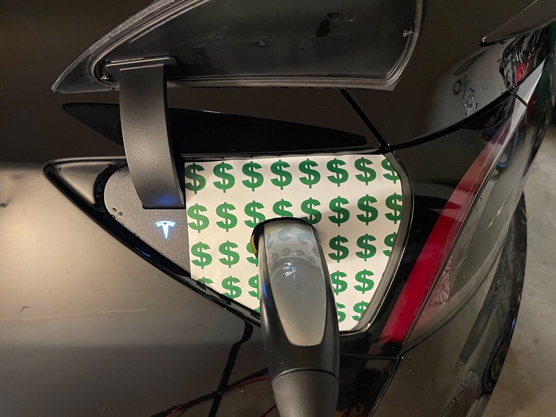 Tesla Model 3 / Y Charge Port Vinyl Wrap Dollar Sign on - Etsy