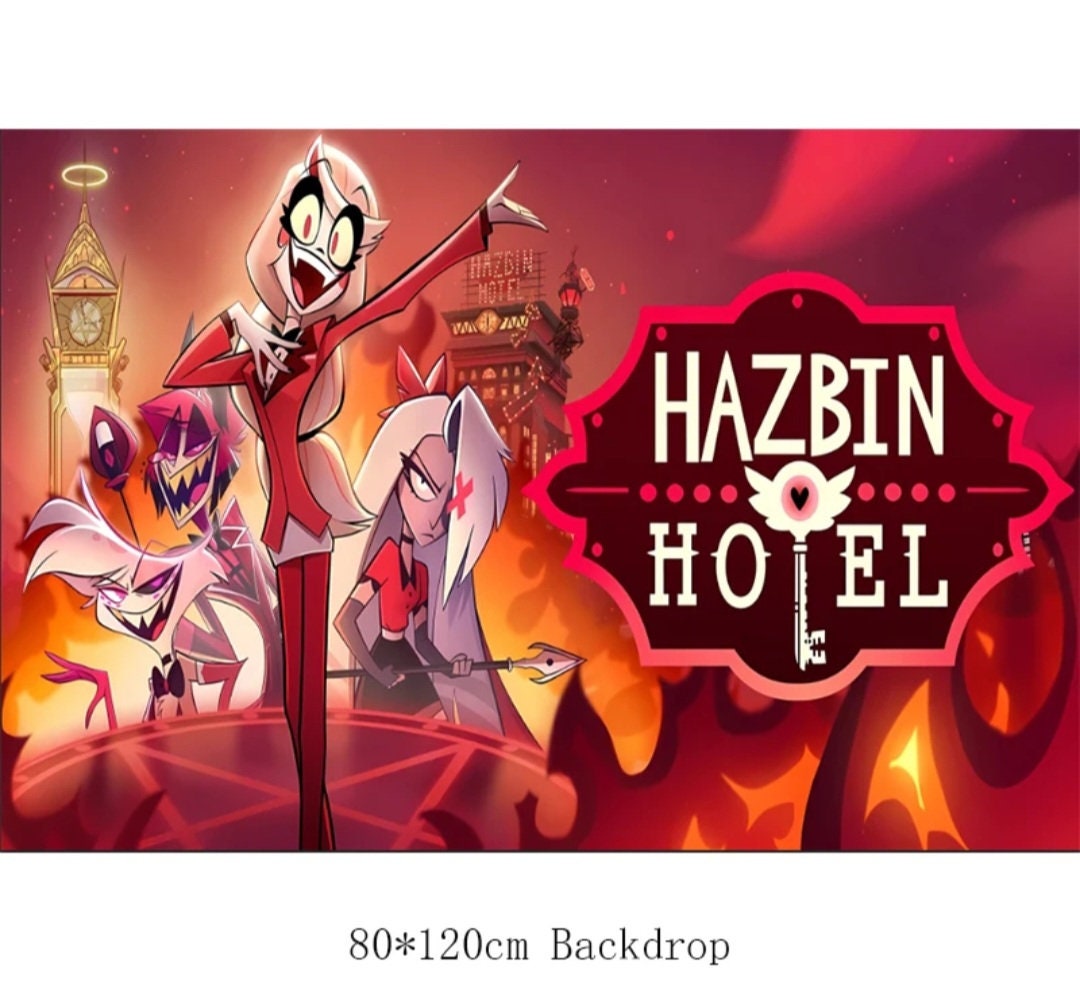 Hazbin Hotel Birthday Party Decoration Balloon Banner Backdrop Cake ...