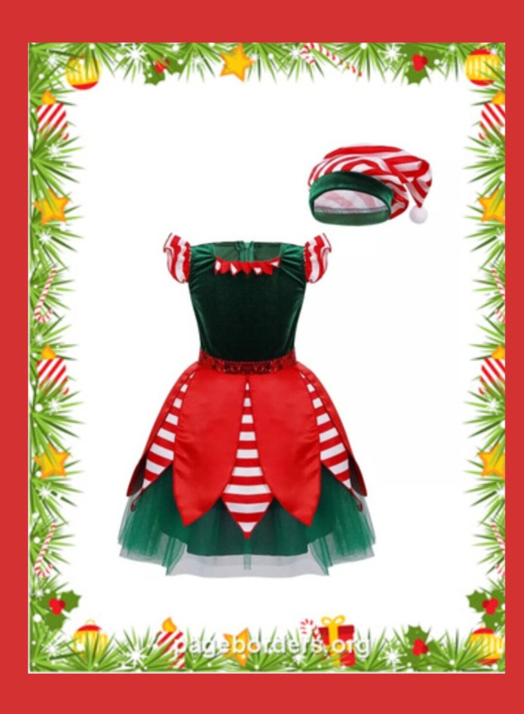 Toddler Kids Girls Sequin Elf Costume Christmas Santas Fancy - Etsy
