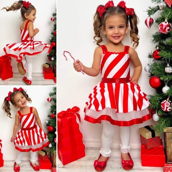 Girls Candy Peppermint Dress - Etsy
