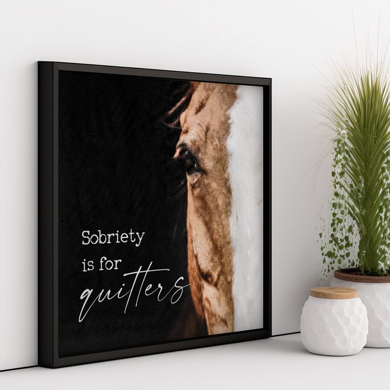 Sobriety is for Quitters Square Wall Art Decor and Poster - Etsy