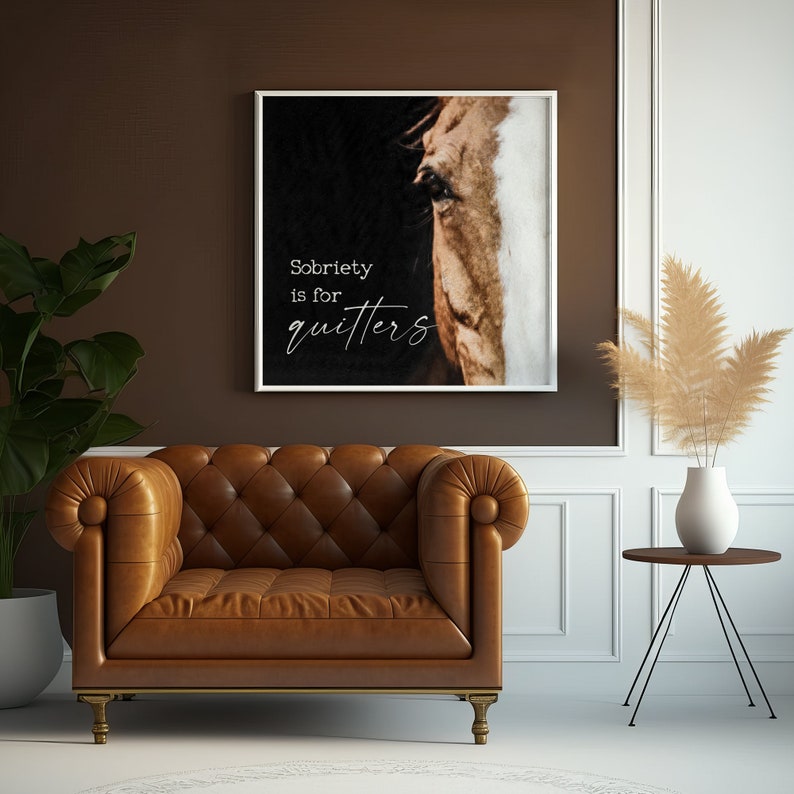 Sobriety is for Quitters Square Wall Art Decor and Poster - Etsy