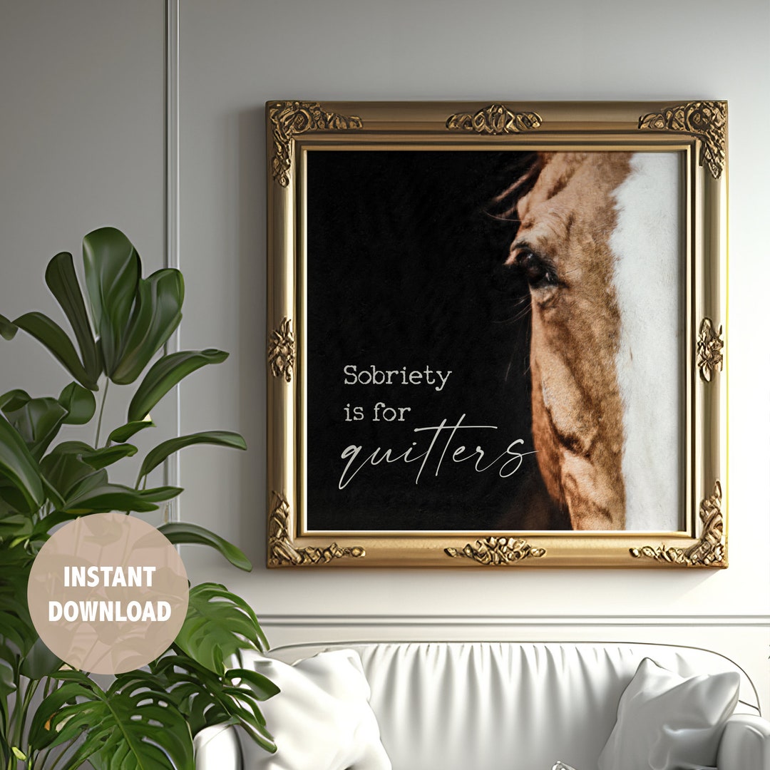 Sobriety is for Quitters Square Wall Art Decor and Poster - Etsy