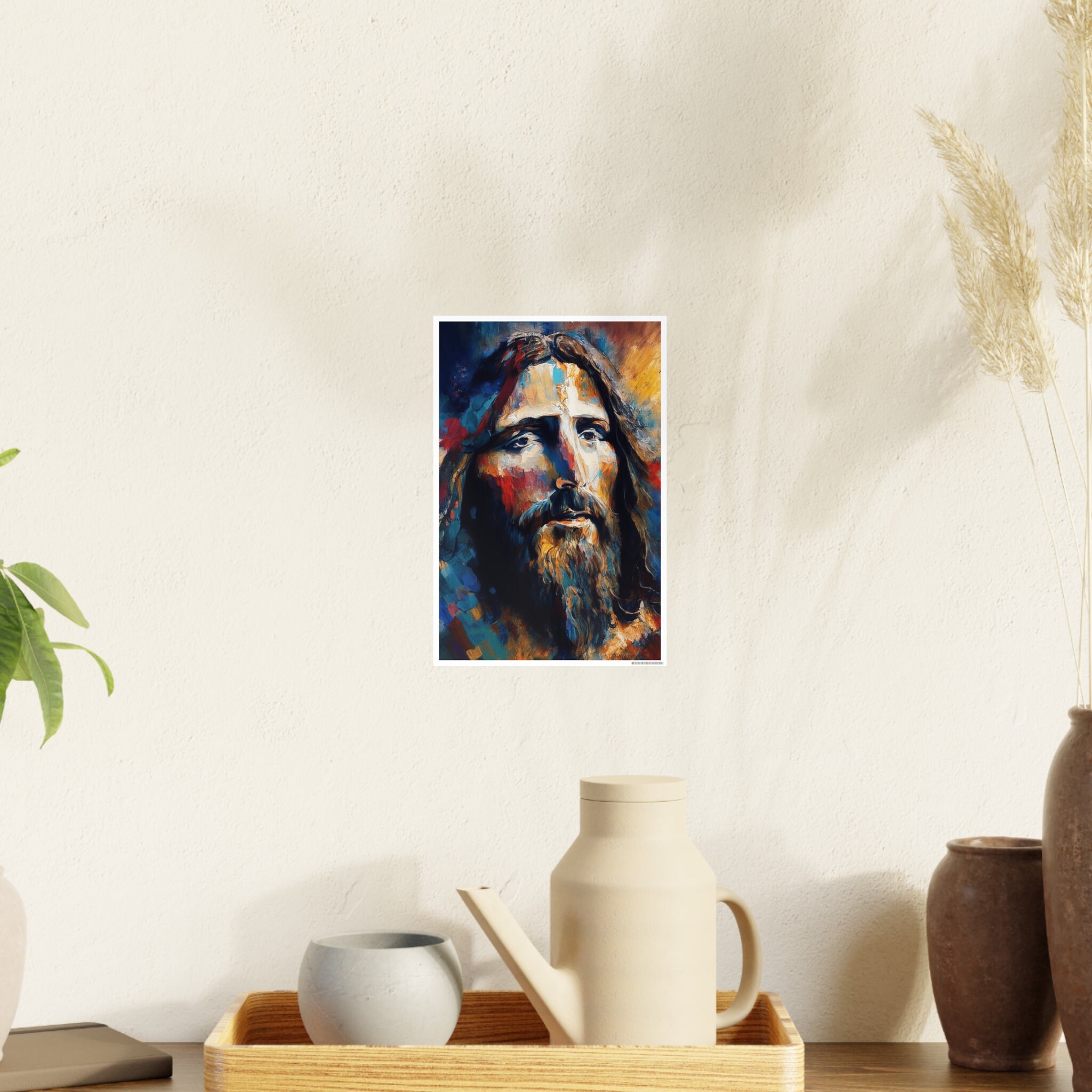 Jesus Abstract Painting Christ Abstract Jesus Portrait - Etsy