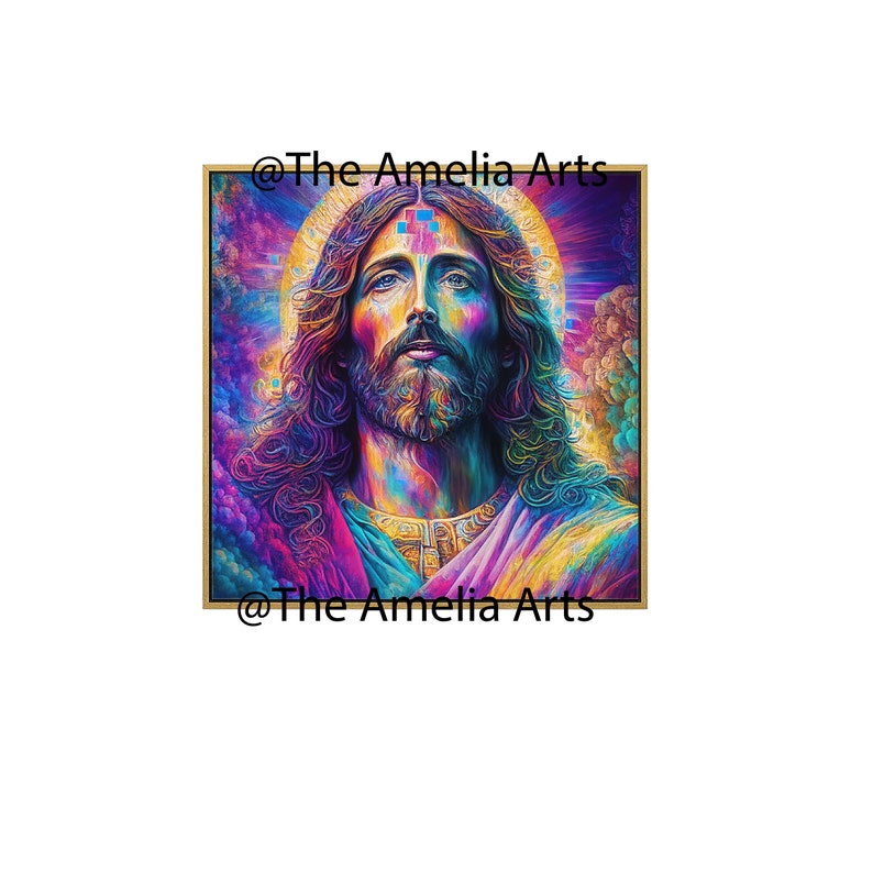 Jesus Abstract Painting Christ Artwork Jesus Art Digital - Etsy