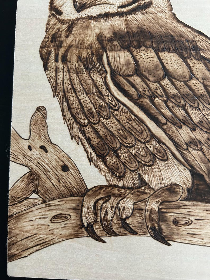 Handmade Custom Wood Burn Pyrography Owl Wood Burning Sign Hand Made - Etsy