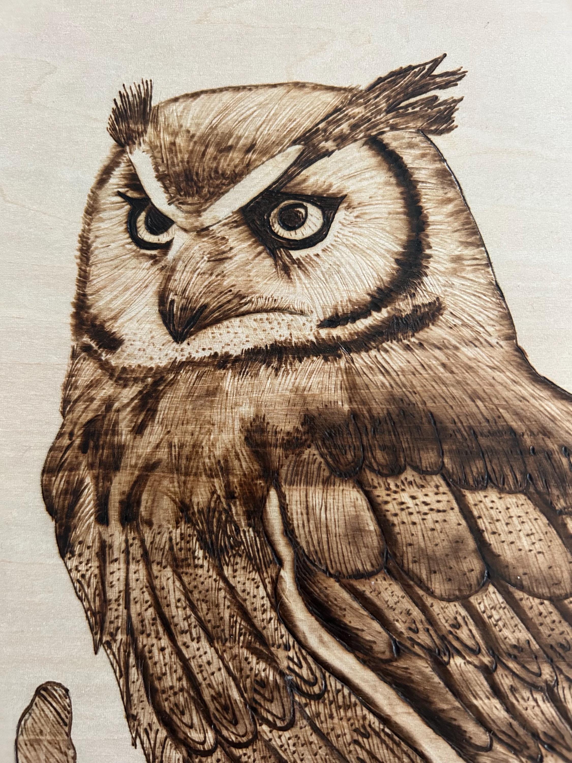 Handmade Custom Wood Burn Pyrography Owl Wood Burning Sign Hand Made - Etsy