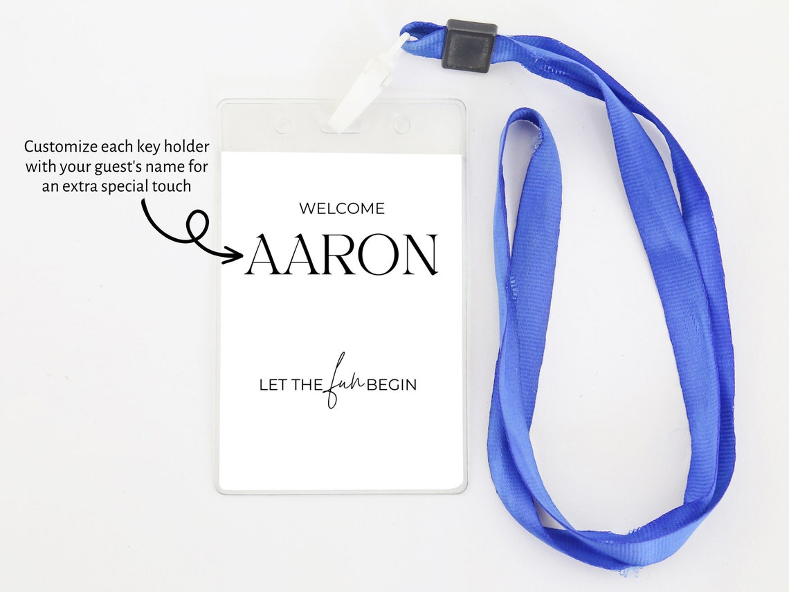Editable Room Key Card Holder Template: Canva Design (digital Download ...