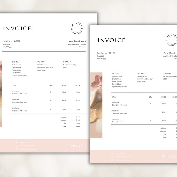 Invoice Template Beauty - Etsy