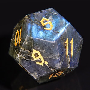 Natural Labradorite Dice Set| Gemstone Dnd Dice Set |meditate Gemstone ...