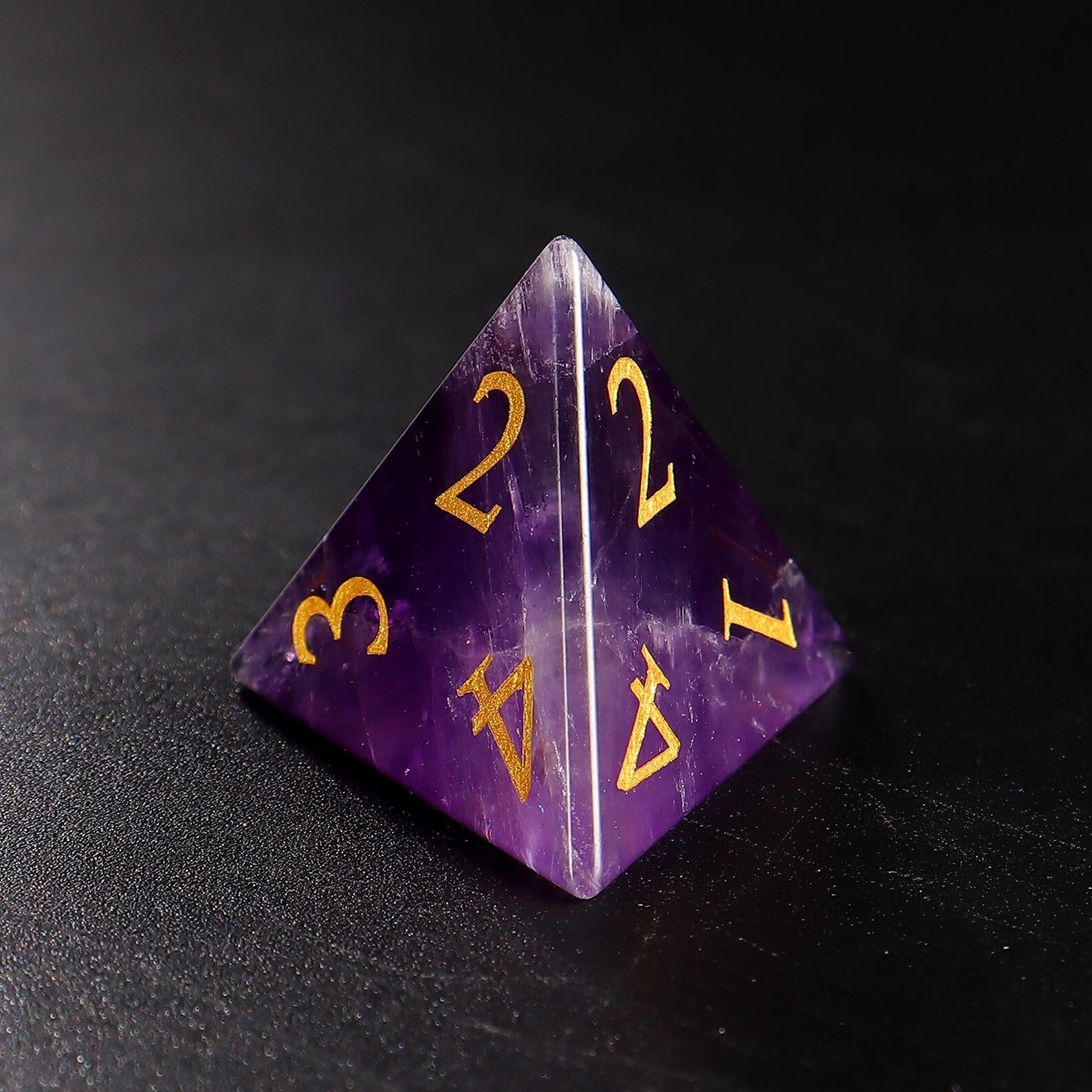 Amethyst Dnd Dice Set Moon Version| Gemstone Dnd Dice Set | Dungeons ...