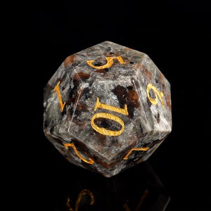 Full Set Yooperlite Gemstone Dice| Stone Dice Set |engraved Gemstone ...