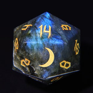 Natural Labradorite Dice Set| Gemstone Dnd Dice Set |meditate Gemstone ...