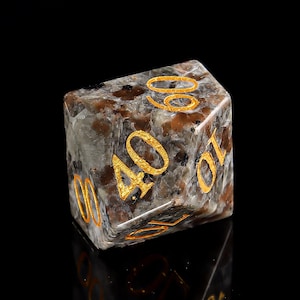 Full Set Yooperlite Gemstone Dice| Stone Dice Set |engraved Gemstone ...