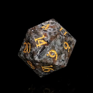 Full Set Yooperlite Gemstone Dice| Stone Dice Set |engraved Gemstone ...