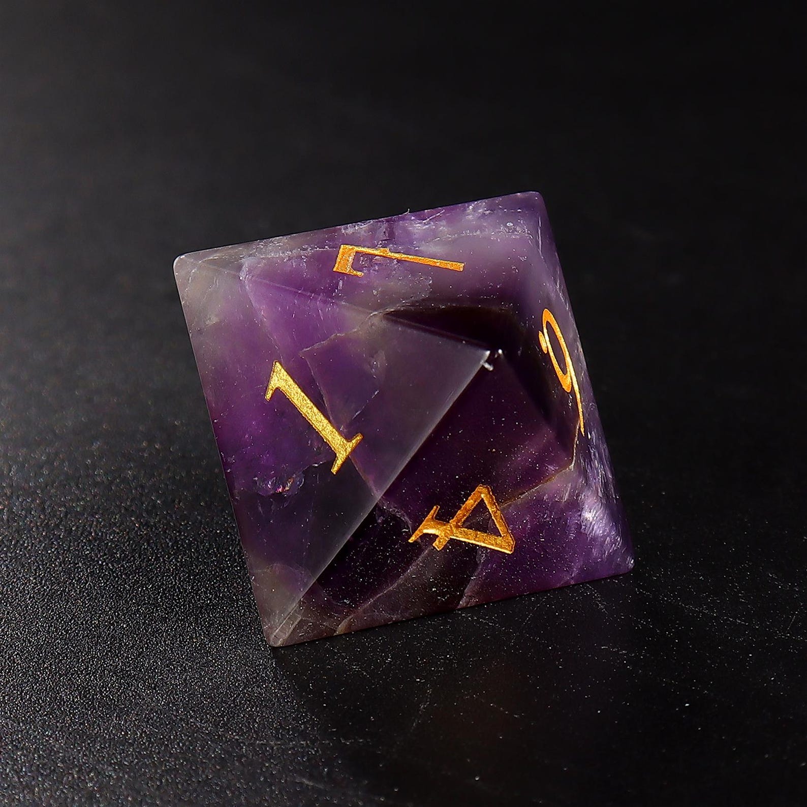 Amethyst Dnd Dice Set Moon Version| Gemstone Dnd Dice Set | Dungeons ...