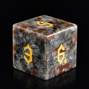 Full Set Yooperlite Gemstone Dice Stone Dice Set engraved Gemstone ...