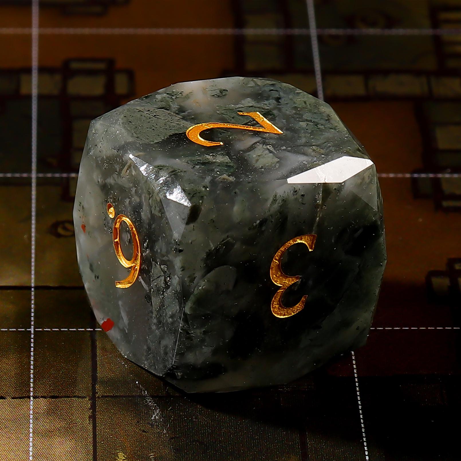 Natural Bloodstone Dnd Dice Set| Multi-faceted Gemstone Dice| Dungeons ...