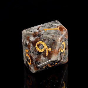 Full Set Yooperlite Gemstone Dice| Stone Dice Set |engraved Gemstone ...